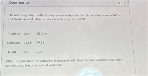 Solved Question 125 ﻿ptsthe Following Output Reflects A