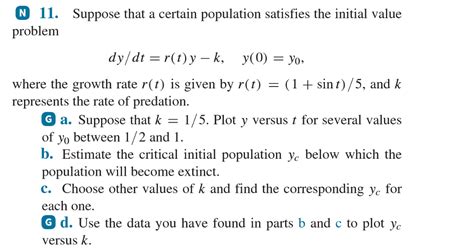 Solved N 11 Problem Suppose That A Certain Population
