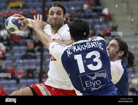 Ivano Balic L Of Croatia And Nikola Karabatic Of France Shown In