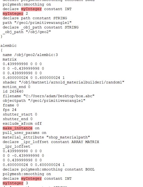 Htoa Alembic Make Instance User Attributes Dont Work Per Instance