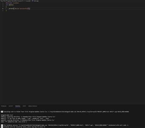 Error When Running Build Task In VSCode Ask GameDev Tv