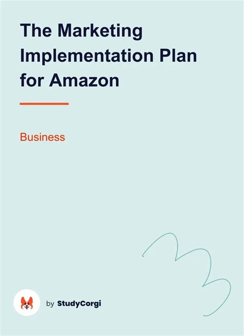 The Marketing Implementation Plan For Amazon Free Essay Example