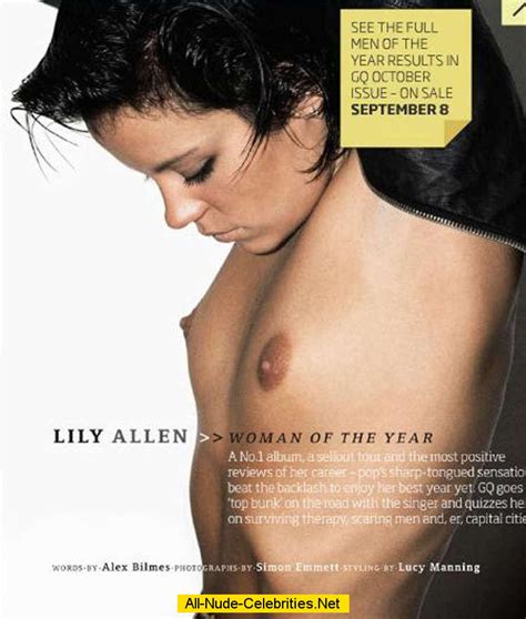 Lily Allen Sexy And Topless Posing Mag Scans