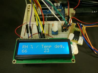 Reality Virtualization RtoV Arduino RH Temp Sensor With LCD Display