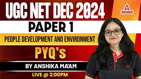 People Development And Environment For Ugc Net Paper 1 Pyqs By Anshika Pandey Youtube