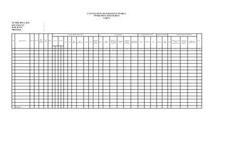 Rekapitulasi Catatan Data Dan Kegiatan Warga Pdf