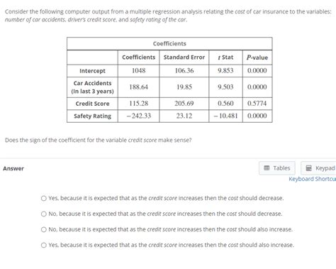 solved consider the following computer output from a