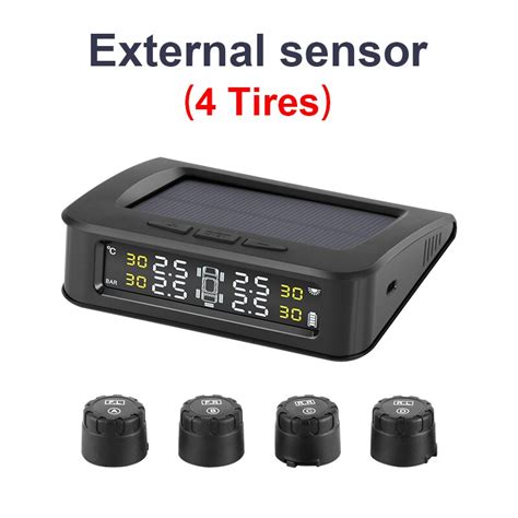 Tpms Car 5 Tire Sensors Pressure Alarm Monitor Sys Vicedeal