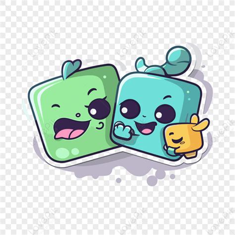 卡通立方體貼紙 卡通人物 Naomi Jada 剪貼畫 向量卡通貼紙eps圖案素材免費下載，可愛卡通圖片，尺寸4267 × 4267px