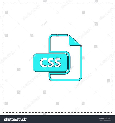 Css Outline Vector Icon Black Editable Stock Vector Royalty Free 596738321 Shutterstock