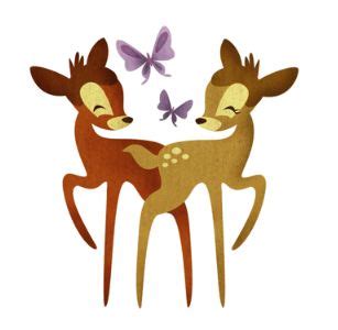 Bambi Love Graphic Illustration Drawings Bambi
