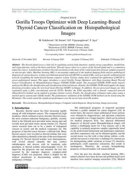 pdf gorilla troops optimizer with deep learning based thyroid cancer