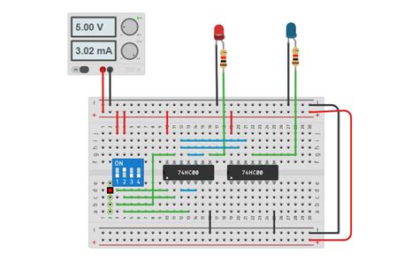 Circuit Design Half Adder Using Nand Gate Tinkercad
