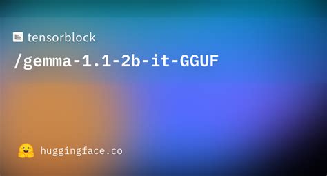 Tensorblock Gemma B It GGUF Hugging Face