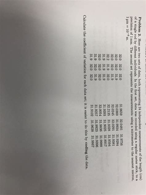 Solved Problem Here Are Two Sets Of Data Both Chegg