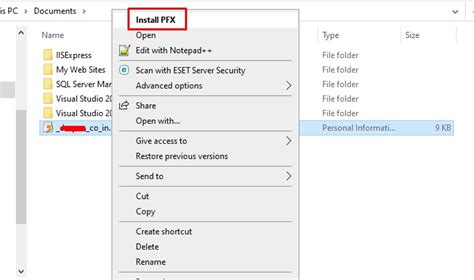 installing an ssl certificate pfx file on iis on a windows server