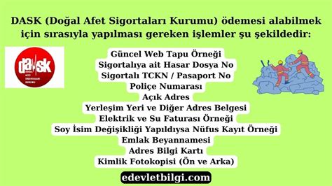 Dask Ödeme Yapmıyor Dask Ödeme İçin Eksik Evrak Listesi