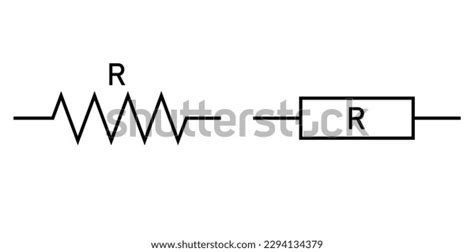 Fixed Resistor Symbol Icon Electricity Vector Stock Vector Royalty Free Shutterstock