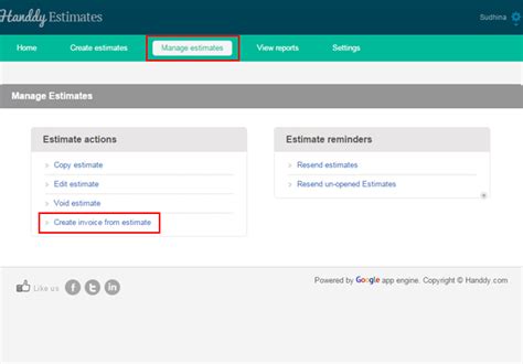 How Do I Create Invoice From Estimate Handdy Estimates Help And Support