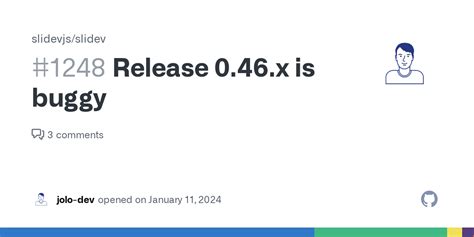 Release 046x Is Buggy · Issue 1248 · Slidevjsslidev · Github