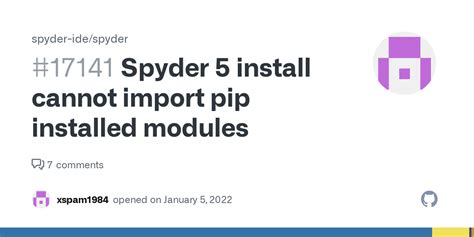 Spyder 5 Install Cannot Import Pip Installed Modules · Issue 17141