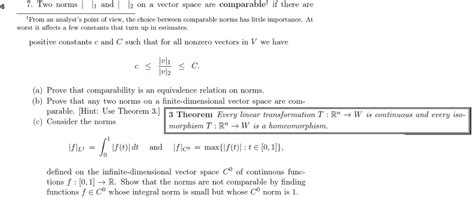 solved two norms and on a vector space are comparable if