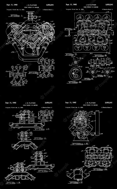 V8 Engine Blueprints