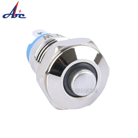 New Arrival 8mm Metal High Round Head 1no Momentary Small Size Push Button Switch With Ring Led