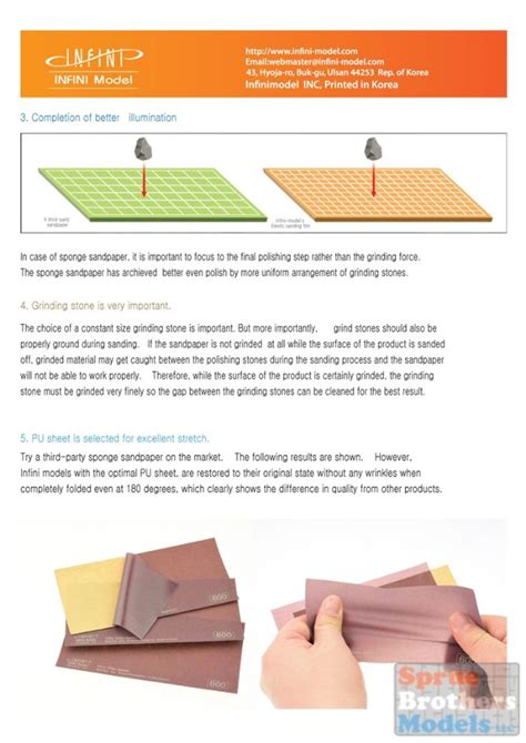 Infies0400g Infini Model Elastic Sanding Film 400 Grit 3 Pcs
