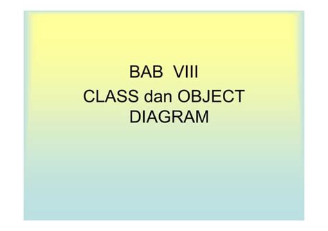 Bab 9 Class Dan Object Diagram 2010 Pdf
