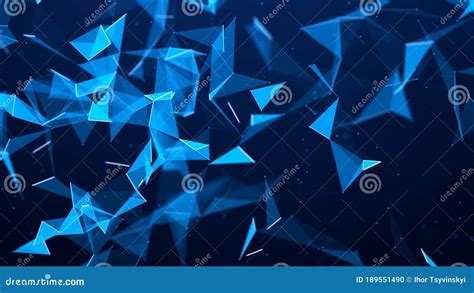 abstract polygonal space with dots and lines connection science
