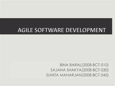 PPT AGILE SOFTWARE DEVELOPMENT PowerPoint Presentation Free Download ID 3764896