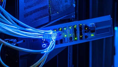 Highspeed Network Connectivity In A Data Center Stock Illustration