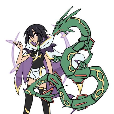 Rayquaza And Zinnia Pokemon And 2 More Drawn By Xliiidk Danbooru