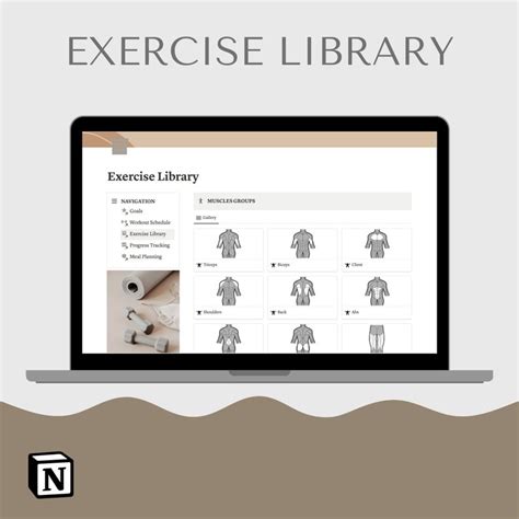 Fitness Notion Dashboard Template Health Planner Digital Fitness
