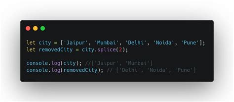 Vs Code Is Not Showing Splice Function For The Array