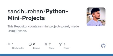 github sandhurohan python mini projects this repository contains