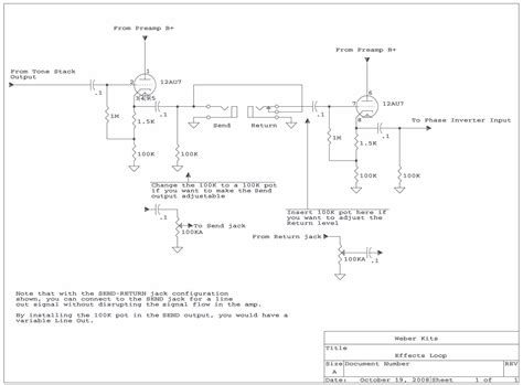 Tube Buffered Effects Loop Schematic