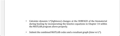 Solved The Matlab Codes Below Are For A Heat And Mass Chegg