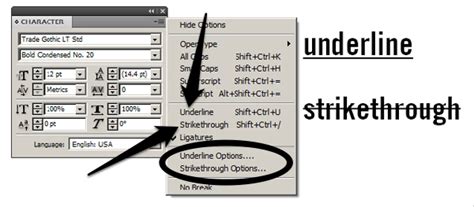 how to use the character panel in adobe indesign tuts design