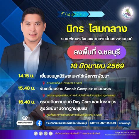 🚨นายนิกร โสมกลาง รัฐมนตรีว่าการกระทรวงการพัฒนาสังคมและความมั่นคงของ