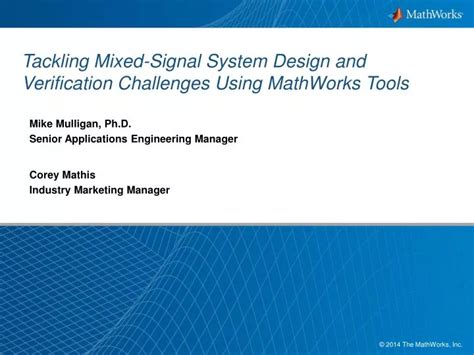Ppt Tackling Mixed Signal System Design And Verification Challenges