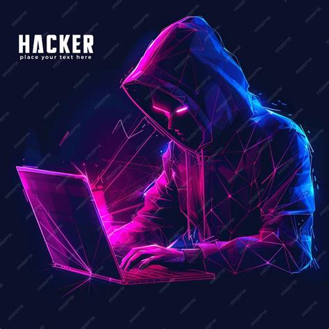 Hacker Concept Template Design Background For Technology Premium Ai Generated Psd