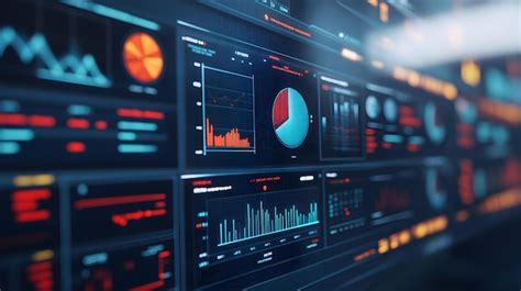 Digital Dashboard With Charts And Data Analysis Premium Ai Generated