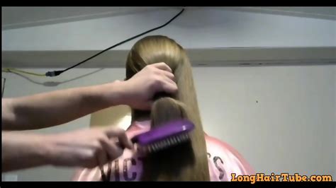 Silky Hair Pulling And Brushing Long Hair Hair Eporner