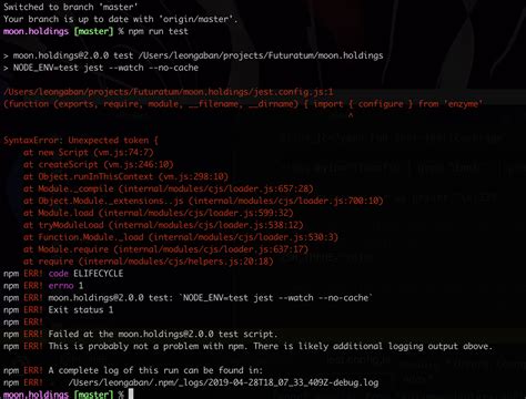 Javascript Jest Testing Getting Error On Import Of Configure From