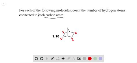 SOLVED PROBLEMS For Each Of The Following Molecules Count The Number Of Hydrogen Atoms