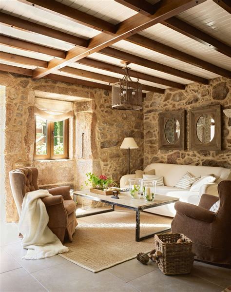 15 Salones Rústicos Para Disfrutar Salones Rústicos Decoración De Unas Decoracion Casas De Campo
