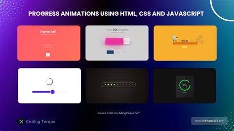 7 Progress Animation Effect Using Html Css And Javascript Coding Torque