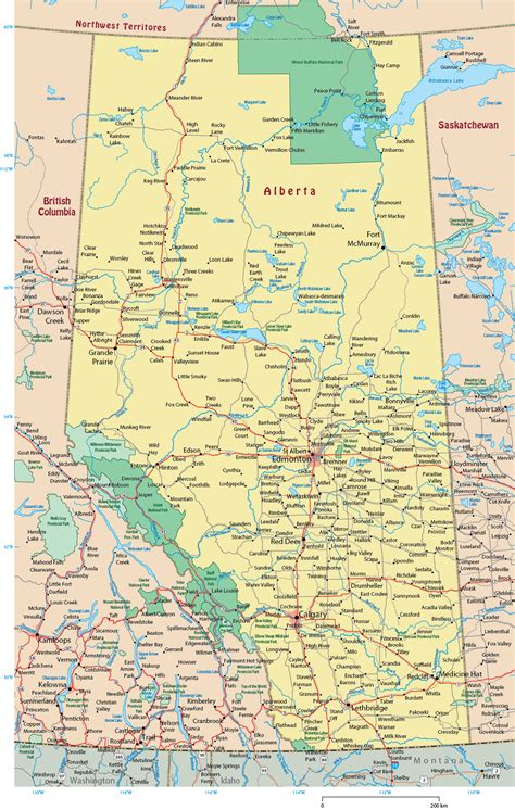 Map Of Alberta